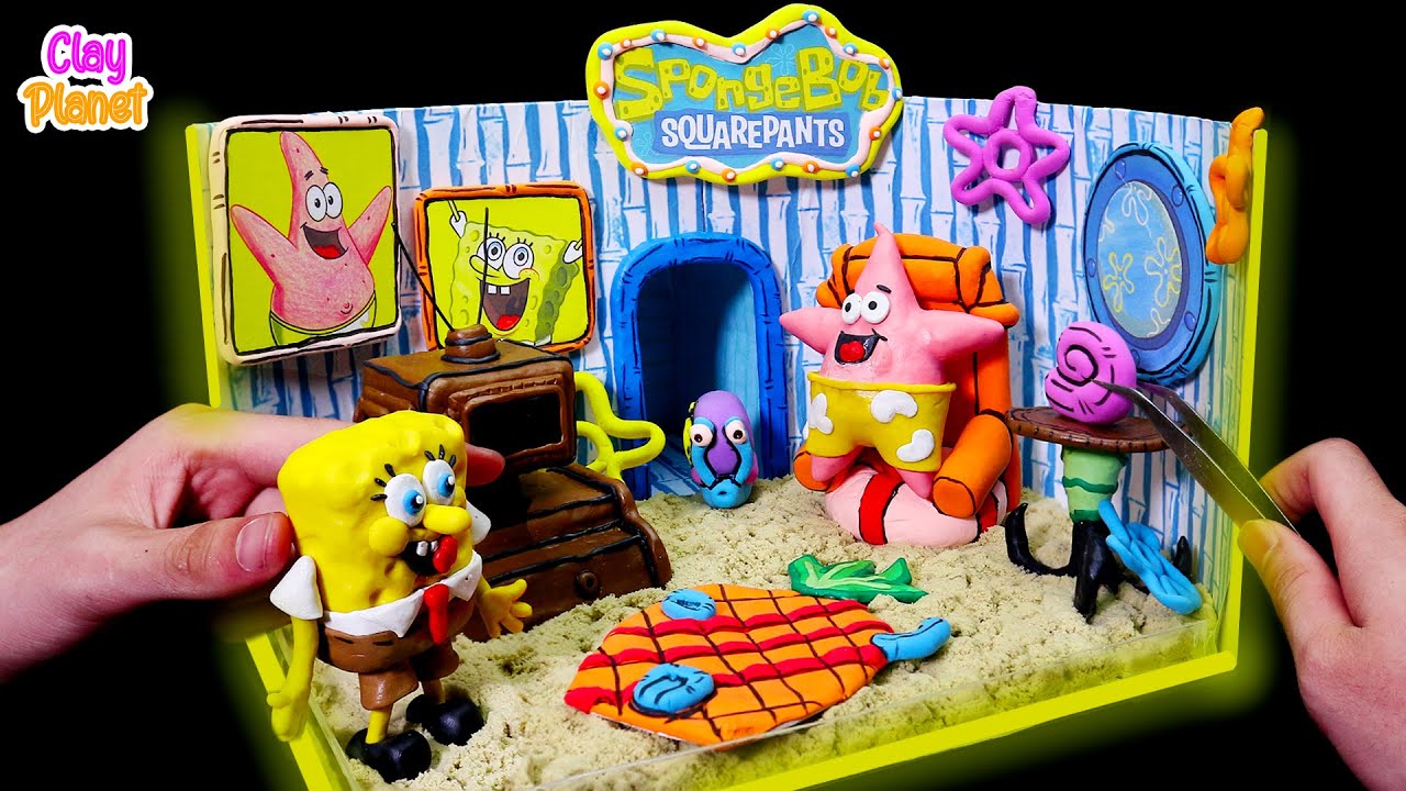SpongeBob and Patrick Room with clay - YouTube