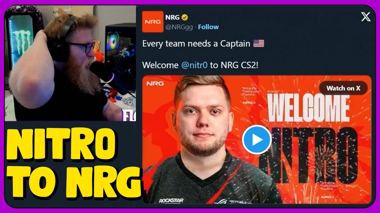 fl0m Reacts to nitr0 Joining NRG - YouTube