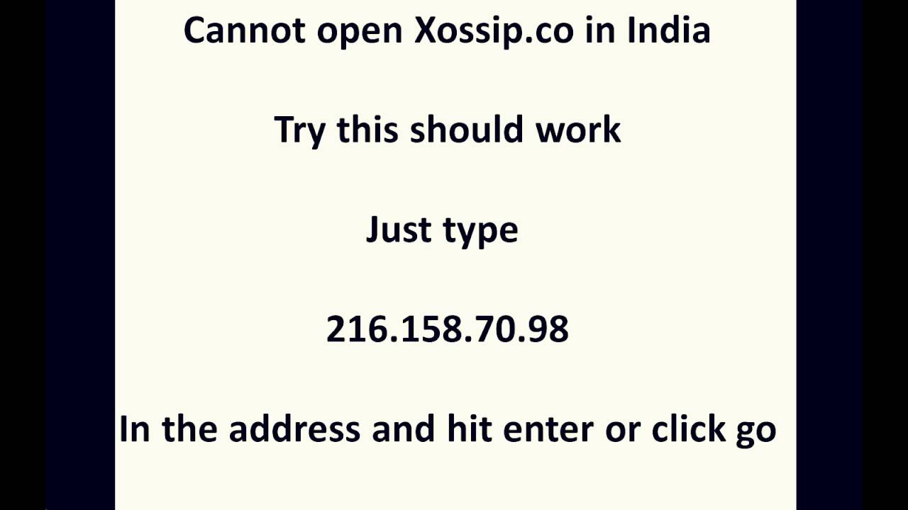 Cannot access Xossip.com in India - YouTube