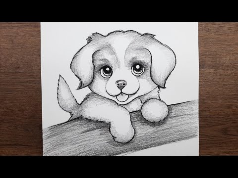 Kolay karakalem köpek resmi adım adım nasıl çizilir