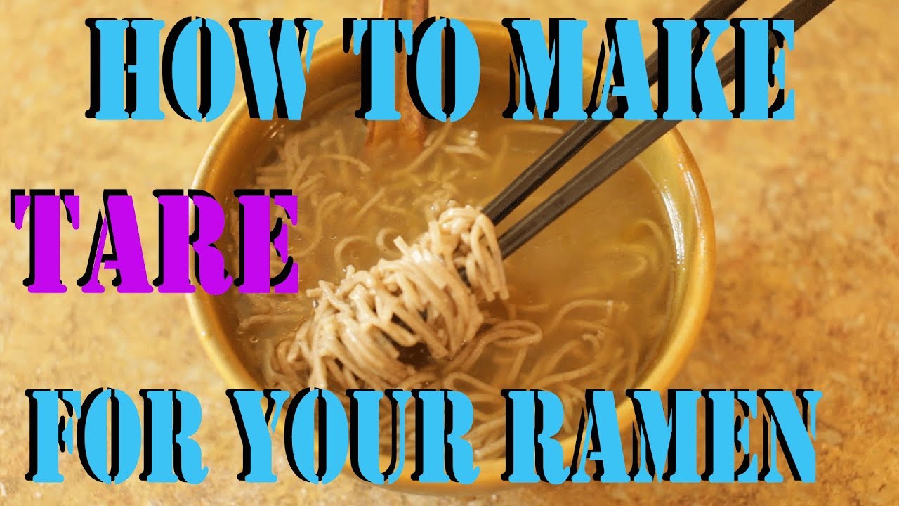How To Make Tare For Ramen - YouTube
