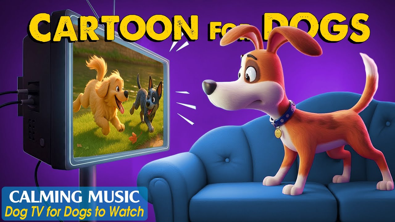 Dog Cartoon: Anti-Boredom TV for Dogs Home Alone - Relaxing Music to ...