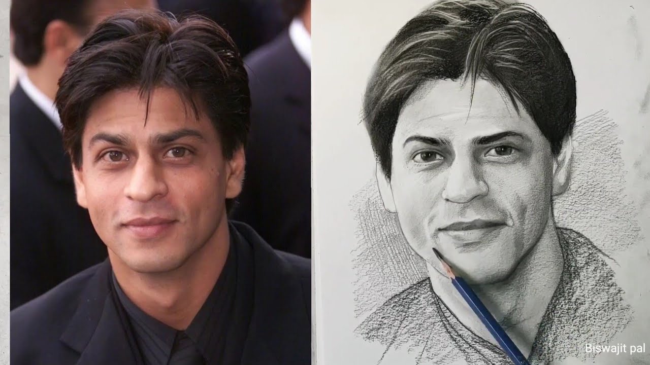 Full Process of Drawing a Portrait in Freehand Method By Biswajit pal ...