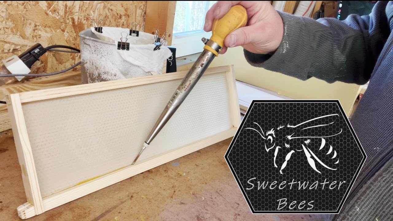 Beekeeping 23-04 - Cut Comb Foundation - YouTube