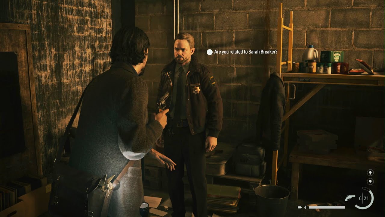 Alan Wake asks about Sarah Breaker - YouTube