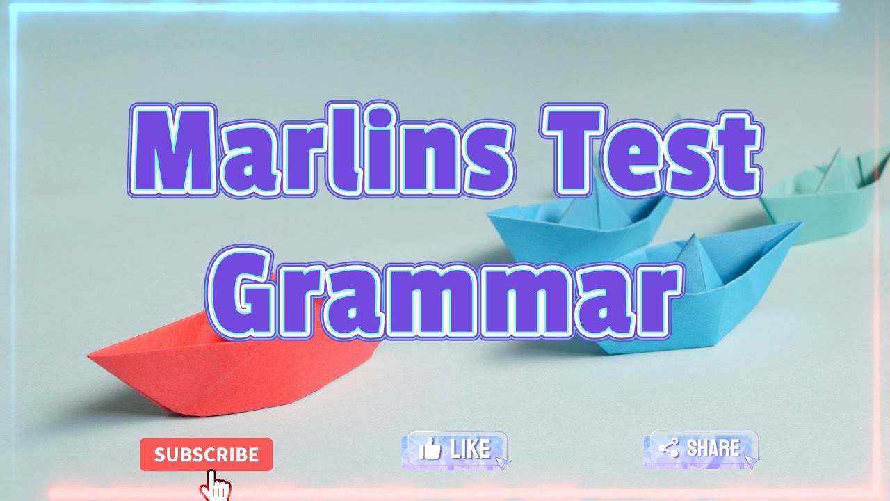 Marlins Test For Seafarer - Grammar - YouTube