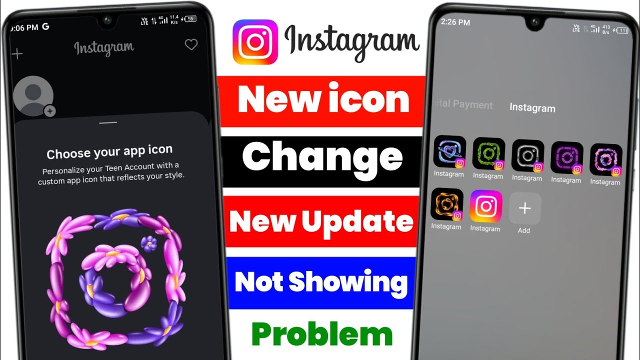 Instagram New Icon Update | Change App Icon Feature Not Showing Problem ...