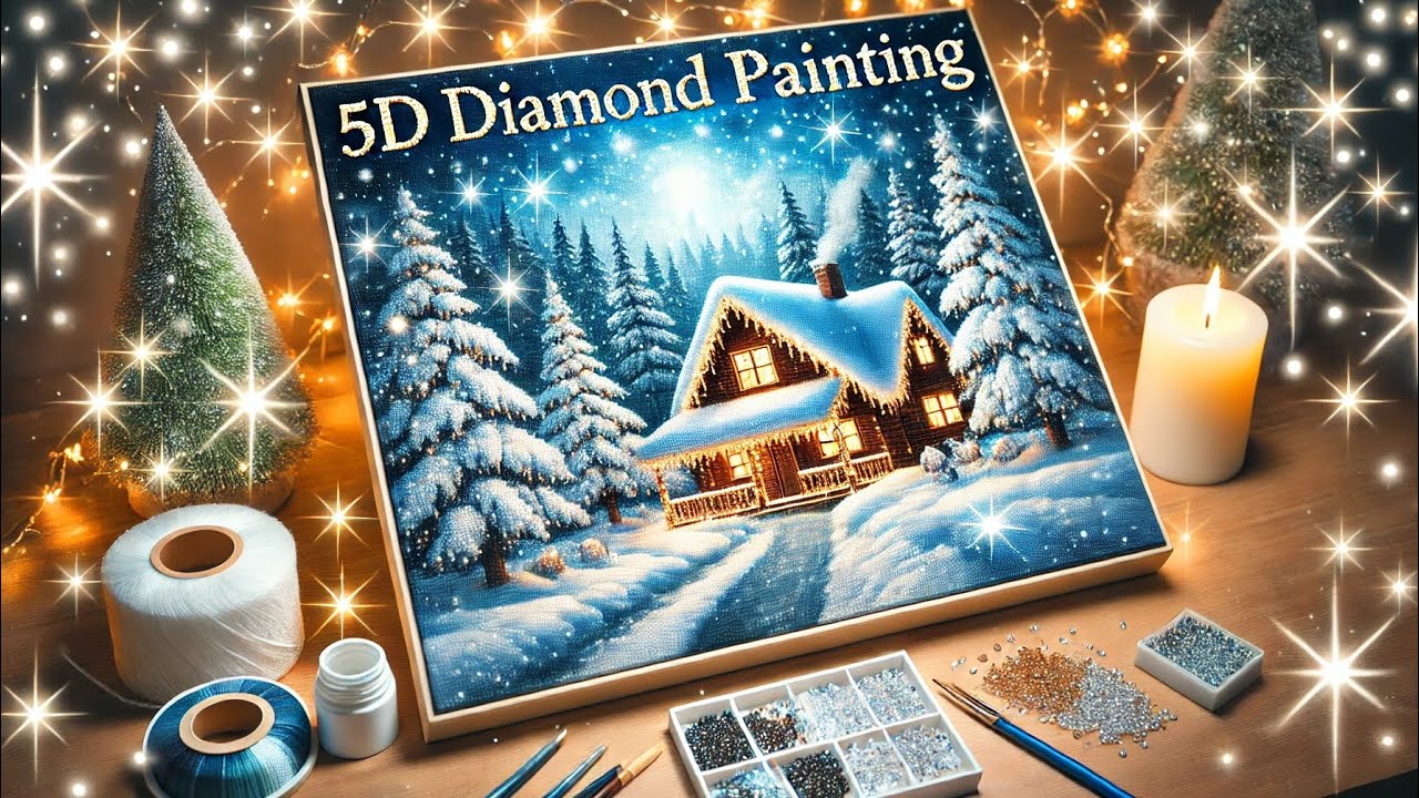Magical Snowfall 5D Diamond Painting | Stunning Winter Art Tutorial ...