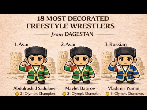 18 MOST DECORATED DAGESTAN FREESTYLE WRESTLERS #борьба #кавказ - YouTube
