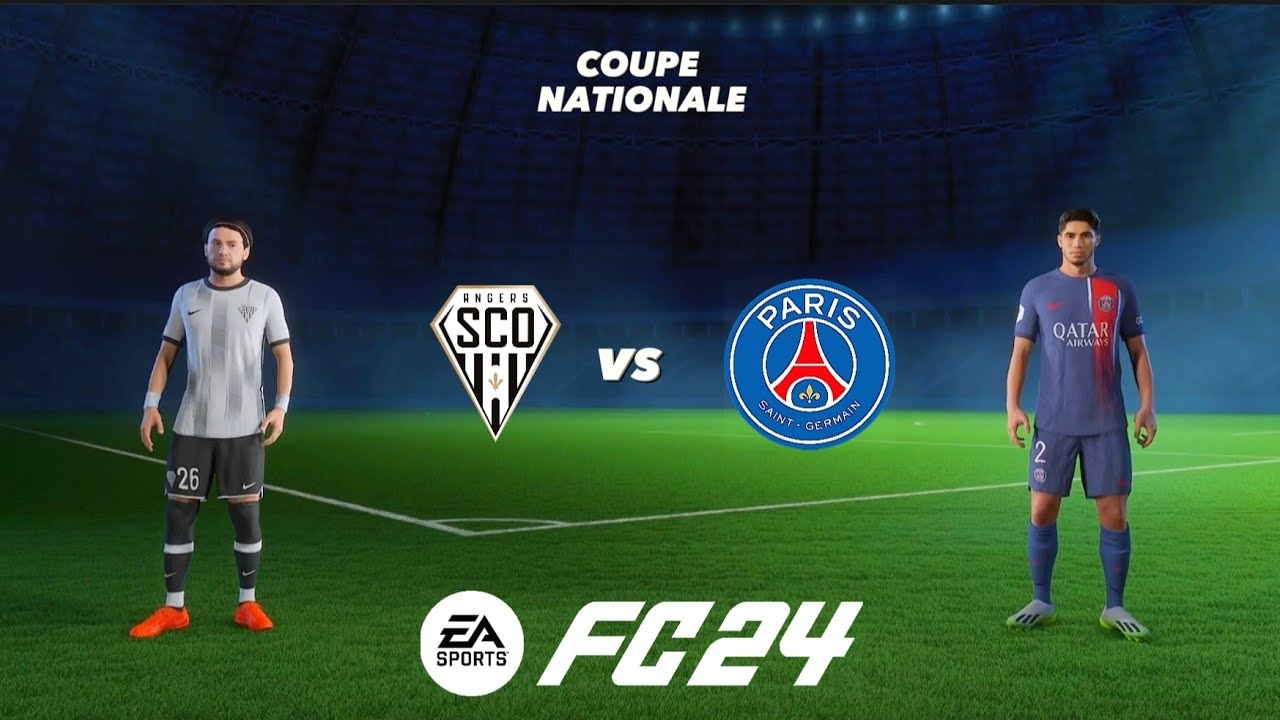 FC 24 Angers SCO vs Paris SG, Coupe Nationale France, EA Sports FC 24 ...