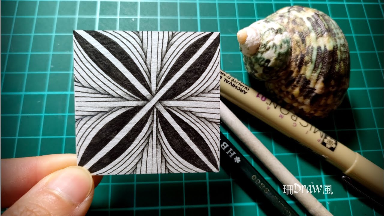 Zentangle®官方禪繞畫圖案 - 海蔥(Squill） - YouTube