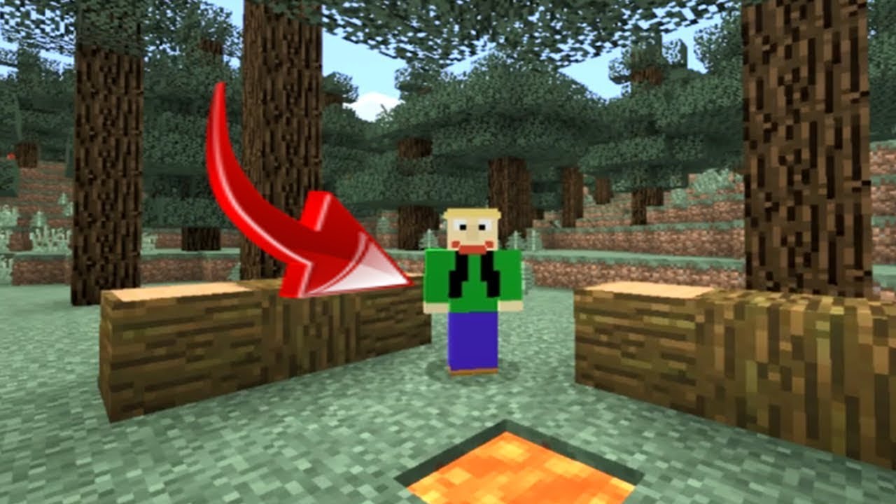 Baldi Camping in Minecraft (Minecraft map- Baldi Basics) - YouTube
