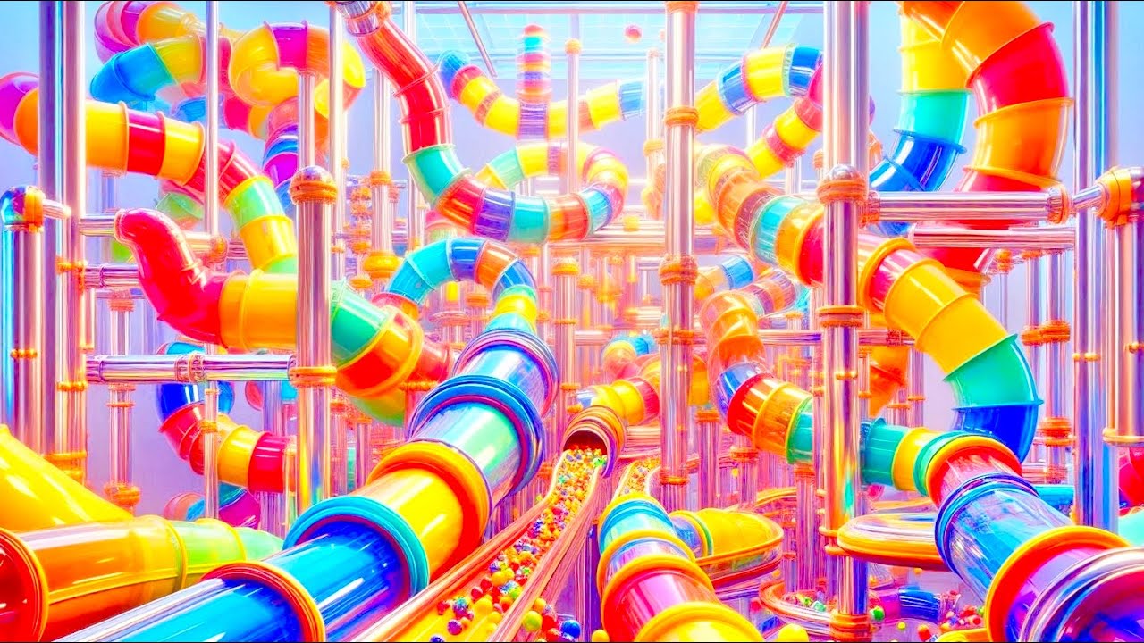 Marble Run ☆ Educational Toy Long Run Pipe Race ASMR - YouTube