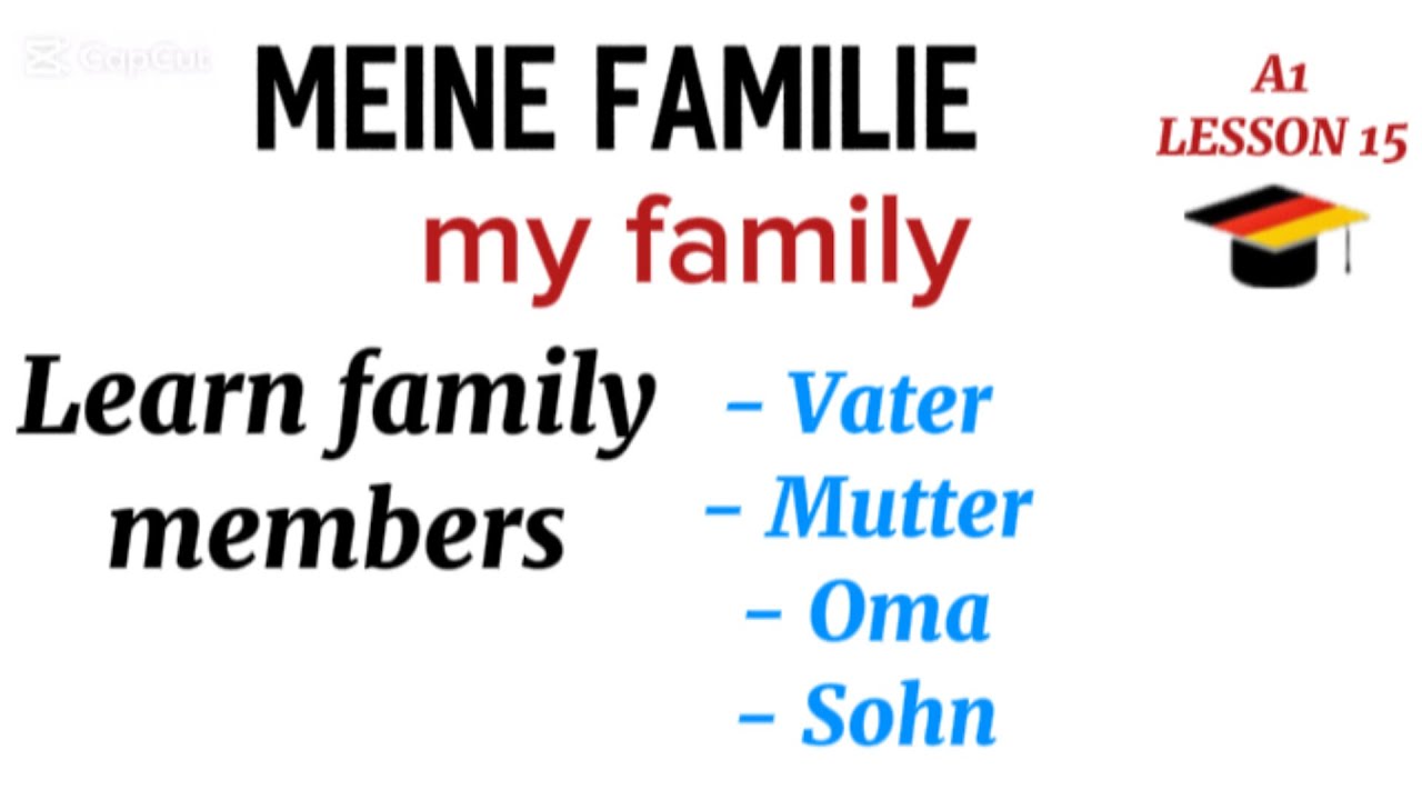 Learn German | My Family | Family Members | Meine Familie | German for ...