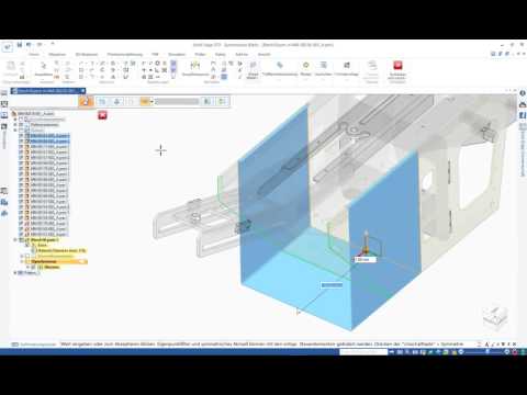 Solid Edge ST9 - "Im Kontext" modellieren in Baugruppen - Konturlappen hinzufügen - YouTube