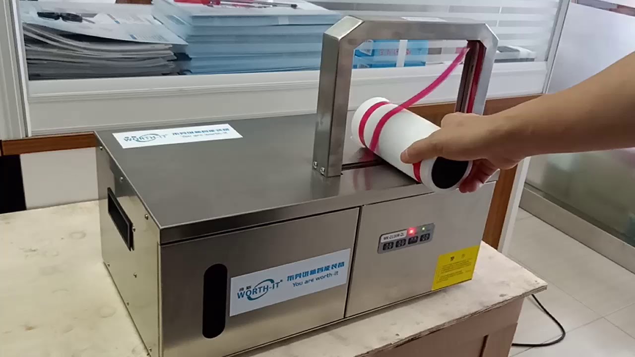 Filter element strapping tying solution by Super Mini Strapping Machine ...