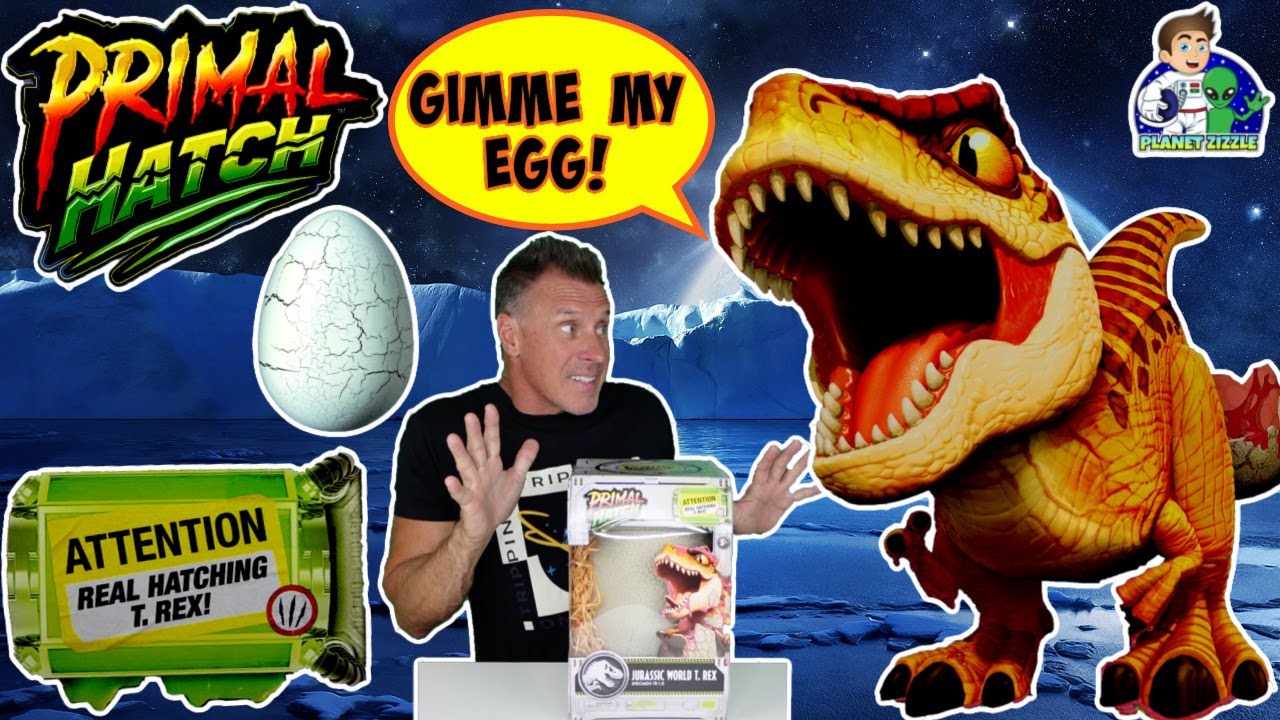 Jurassic World Primal Hatch Real Hatching T-Rex Hatchimals - YouTube