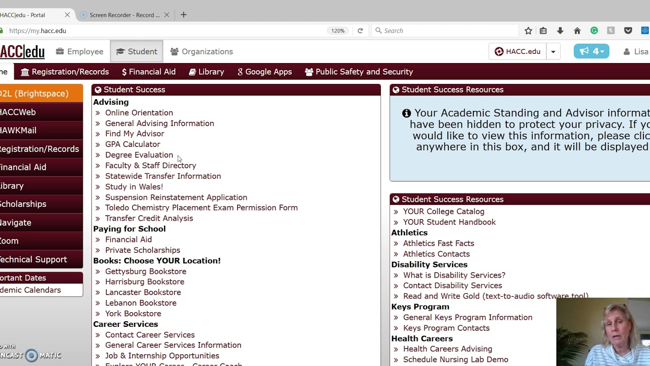 Advising Info on HACC web - YouTube