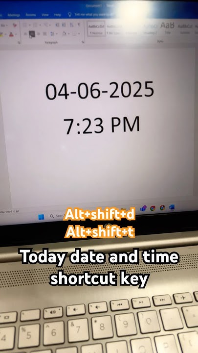 Today date and time shortcut key #datetime #computereducation #shortcutkeys #windows - YouTube