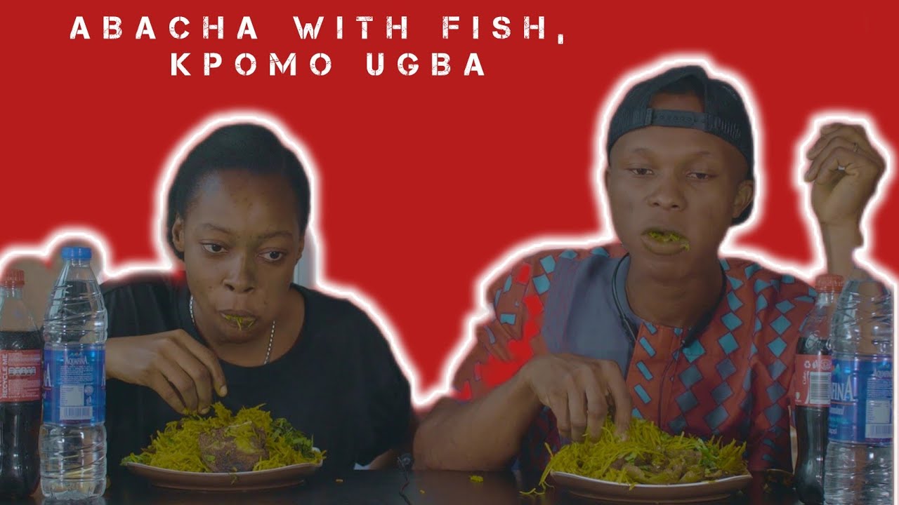 Abacha With Ugba, Fish And Kpomo - Foodie Challenge (Eating Competition ...