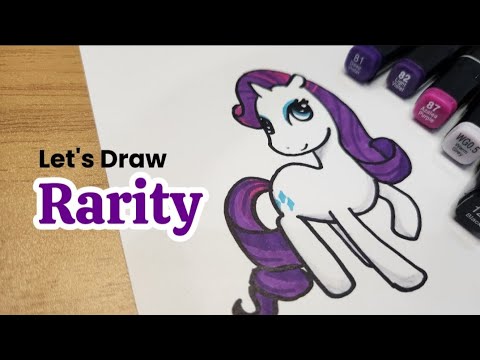 Let's Draw Rarity from My Little Pony! - YouTube