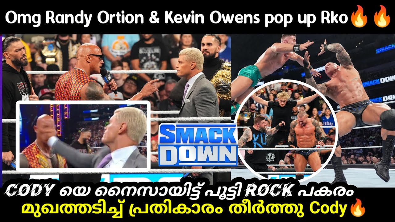 Cody Rhode's Slap Rock 🔥 Seth rollins accepted Rock & Roman challenge🔥 ...
