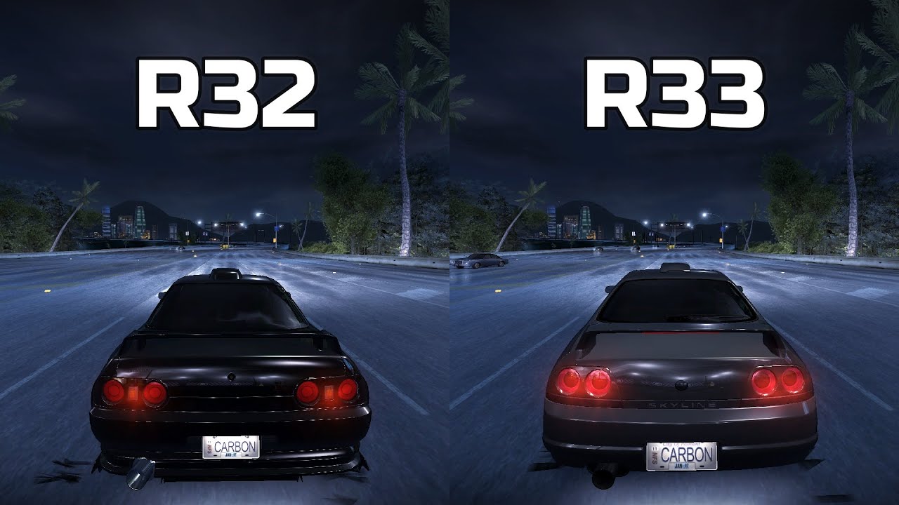 Nissan Skyline GTR R32 vs Nissan Skyline GTR R33 - Need for Speed ...