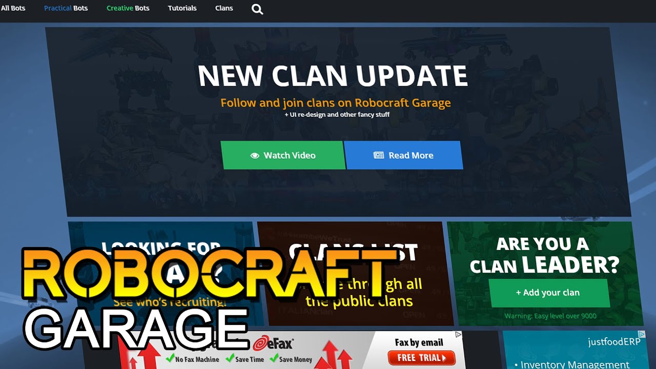 Robocraft Garage: New Clan Update - YouTube