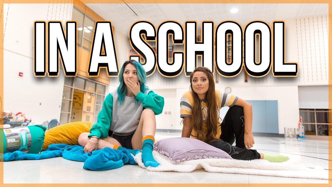 Overnight Challenge in a School *Kicked Out* - YouTube