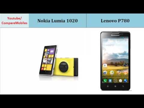 Nokia Lumia 1020 over Lenovo P780, features compared