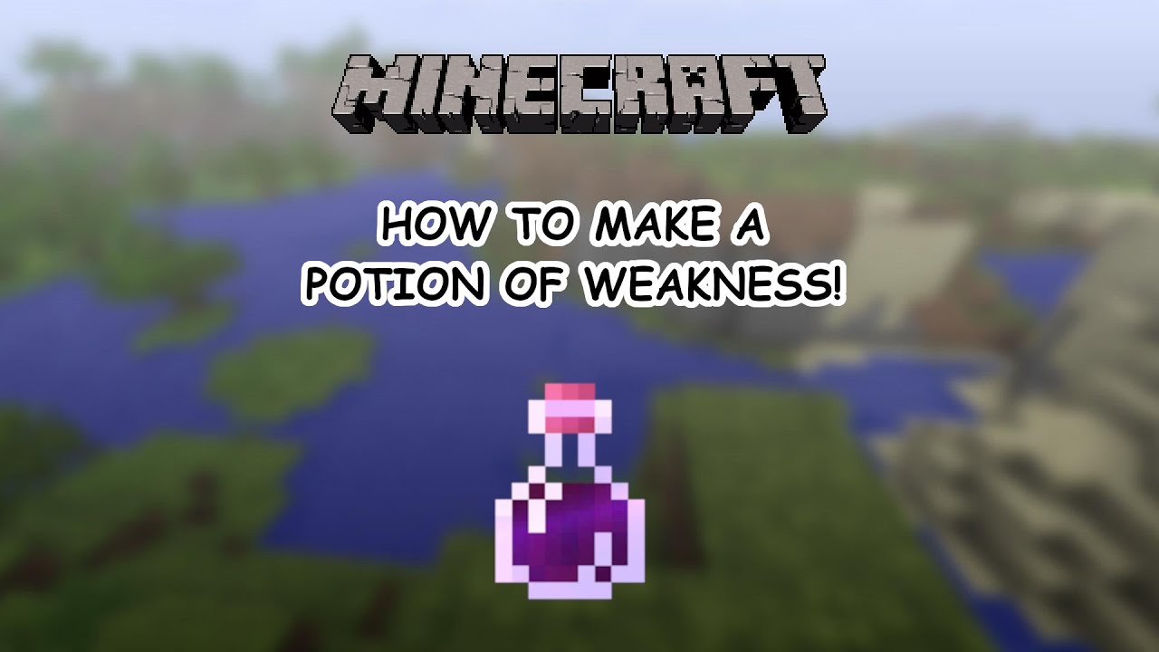 How to make a potion of weakness in Minecraft! - YouTube