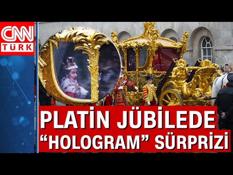 Kraliçe II. Elizabeth’in hologramı halkı selamladı