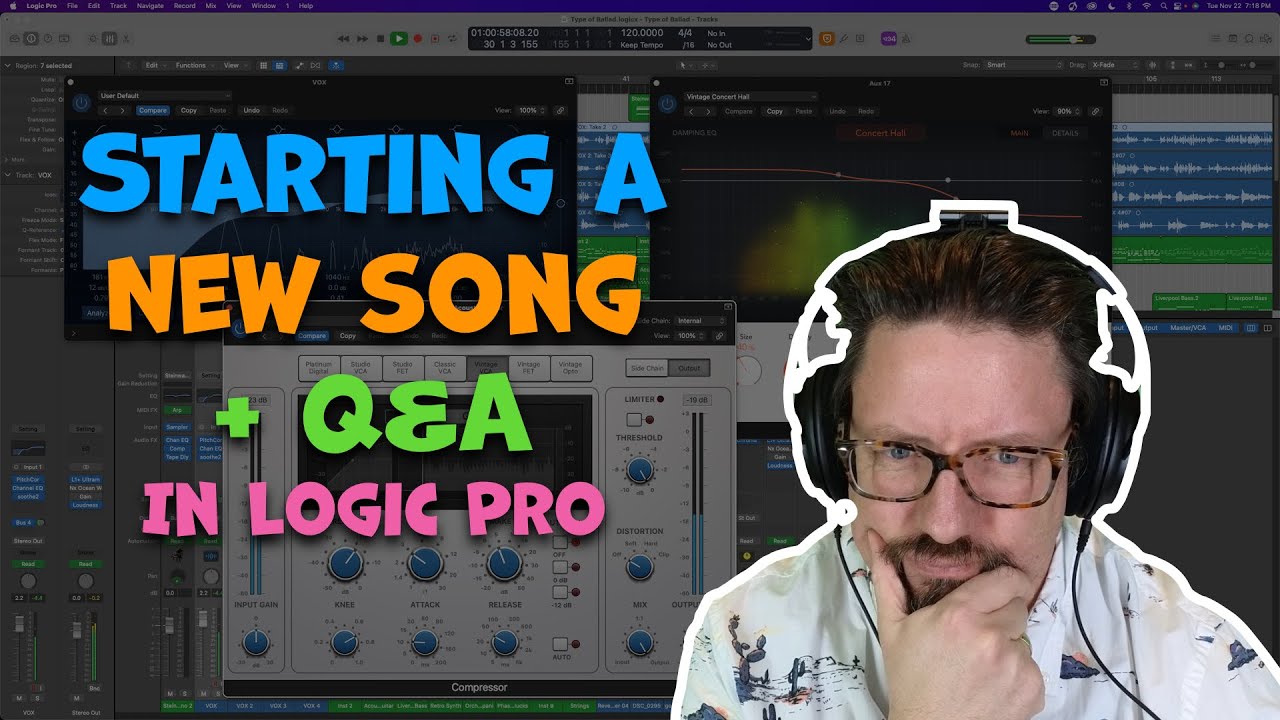 Starting a New Song in Logic Pro | Livestream + Q&A - YouTube