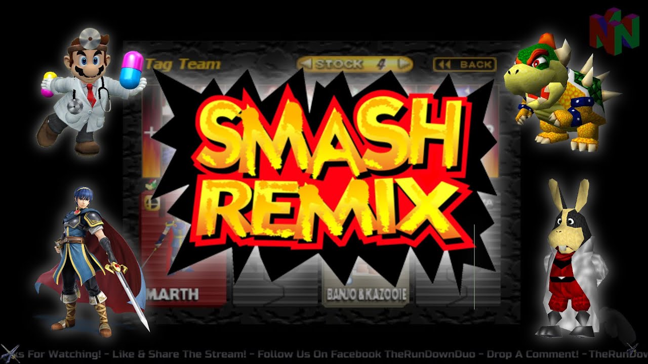 Smash Remix | Tag Team Mode | Bowser, Peppy, Dr.Mario, Marth - YouTube