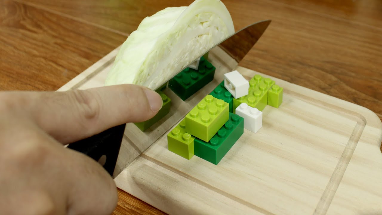 LEGO SALAD - Lego In Real Life 8 - Stop Motion Cooking & ASMR - YouTube