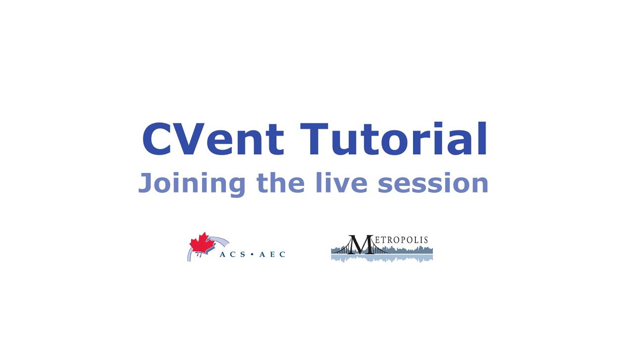 CVent Tutorial - Joining the Live Session | Tutoriel CVent - Rejoindre ...