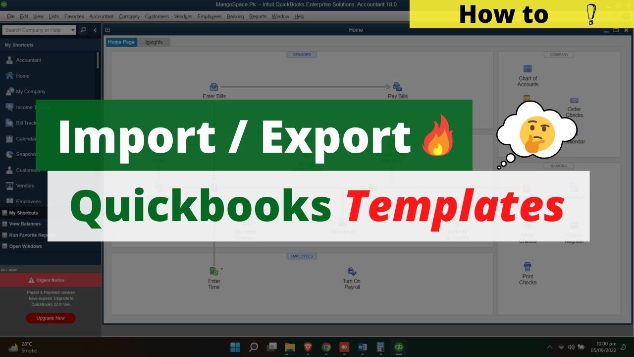 How to Export and Import Templates In QuickBooks Desktop - YouTube