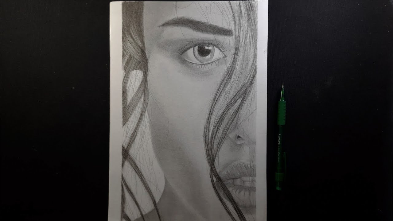 How To Draw A Realistic Girl In Timelapse! - YouTube