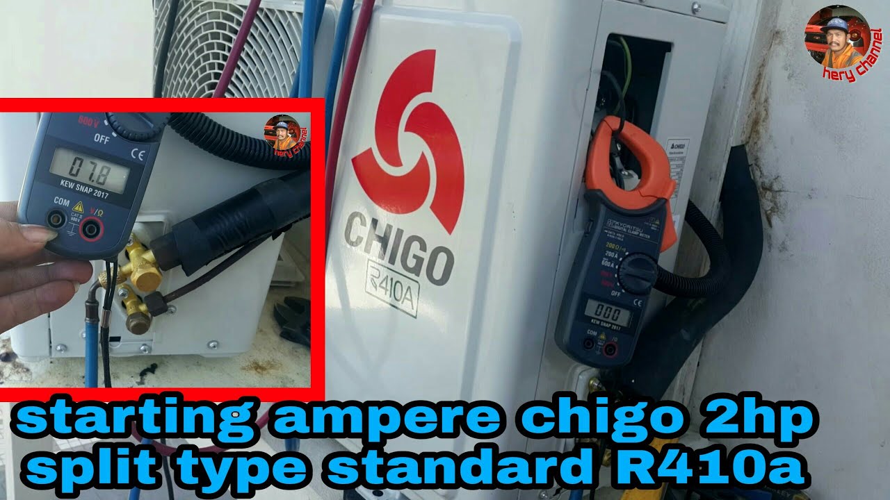 starting ampere chigo air conditioner 2hp split type standard R410a ...