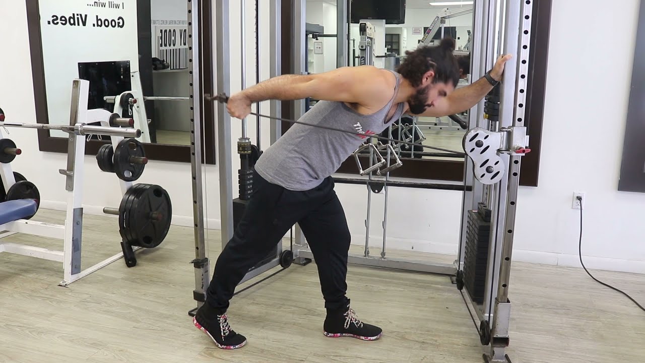 Exercise Demonstration Cable Tricep Kickback - YouTube