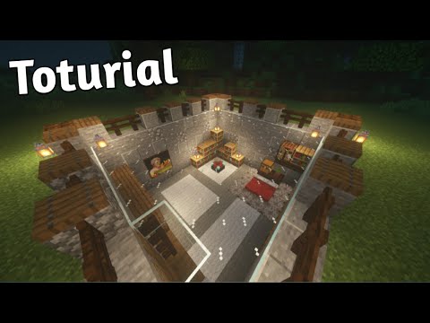 How to Build Underground Castle in Minecraft : Minecraft Tutorial - YouTube