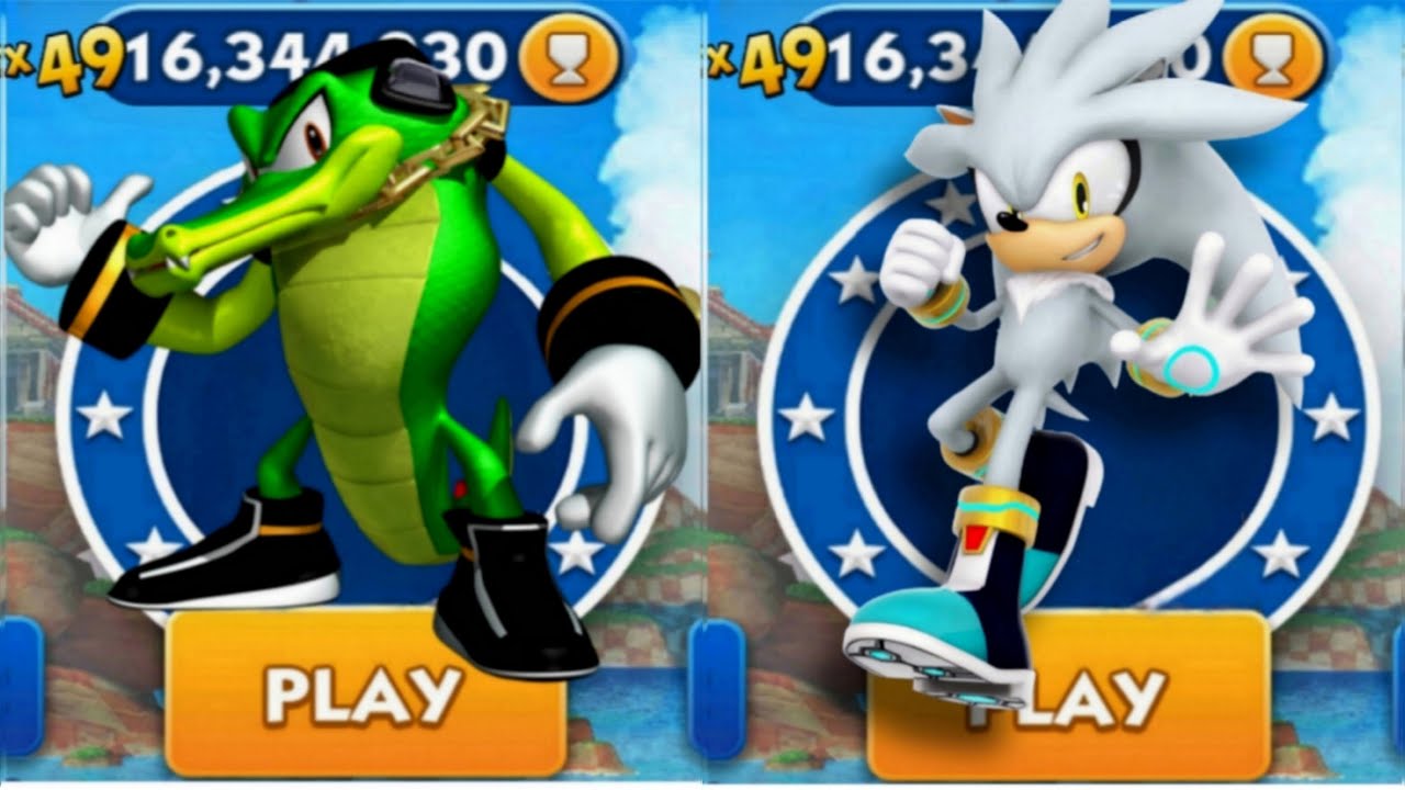 Sonic Dash - Vector Dash VS Silver Sonic _ Movie Sonic vs All Bosses ...