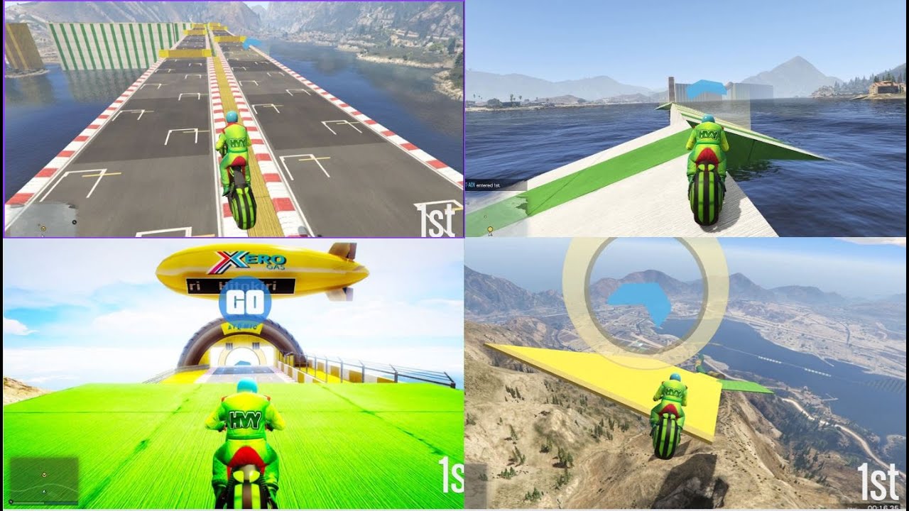 Stunt Race Map - Hit Fastest Bike Parkour | GTA V - YouTube