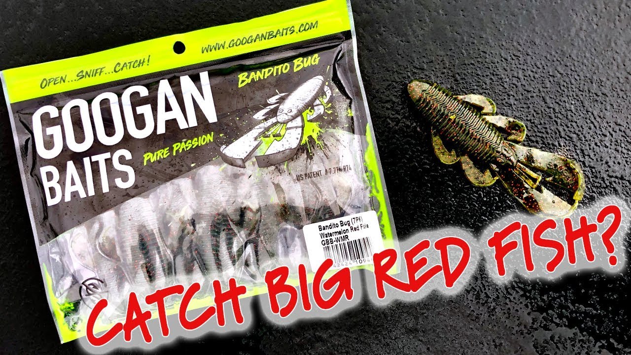 GOOGAN BAITS catches BIG RedFish in saltwater! DRONE footage - YouTube