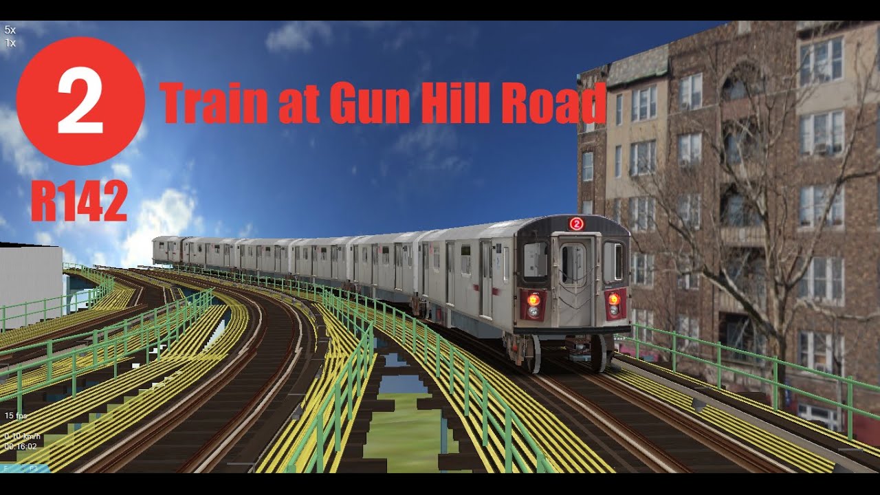 OpenBVE: (2) Train at Gun Hill Road (R142) - YouTube