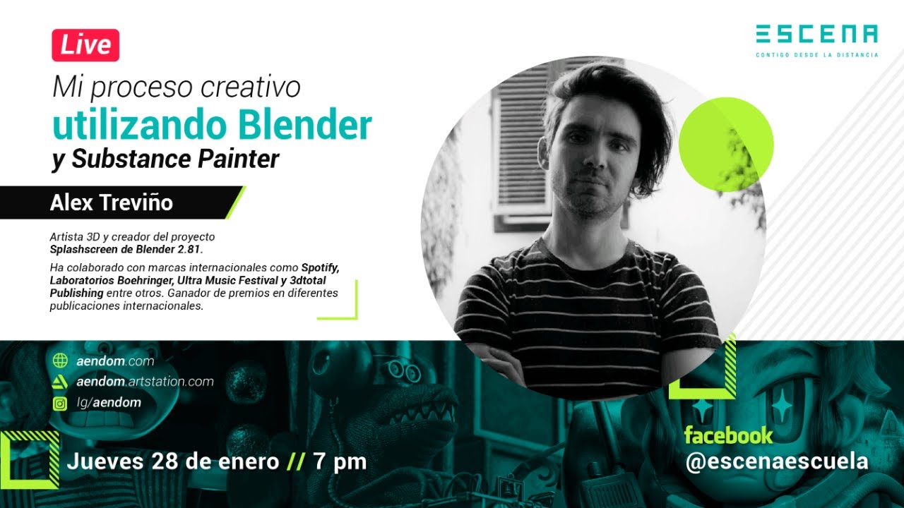 LIVE "Mi proceso creativo utilizando Blender y Substance Painter" con ...