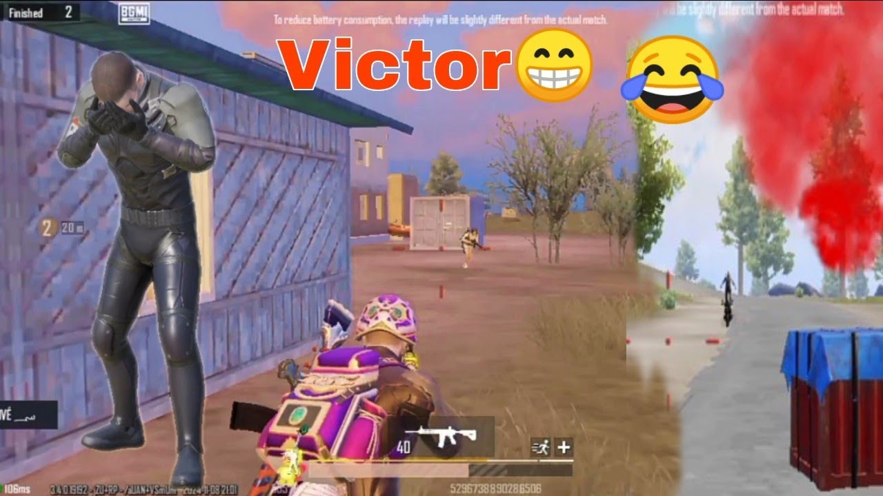 VICTOR Pro Gameplay In BGMi 😂 op grenade Victor iq 777 gameplay #bgmi # ...