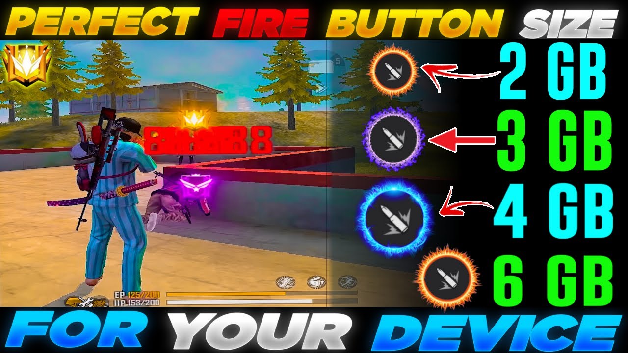 Perfect Fire Button Size In Free Fire | Best Fire Button Size In Free ...