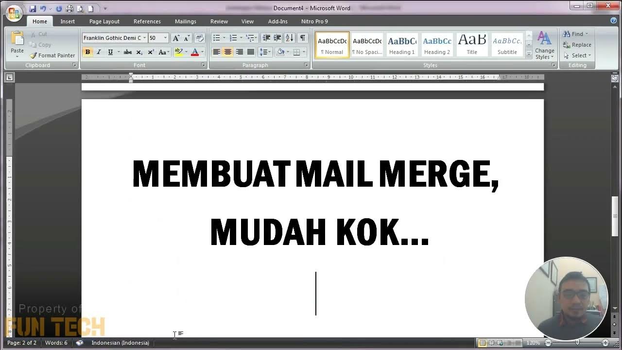 Cara Membuat Mail Merge di Microsoft Word Sangat Mudah - YouTube
