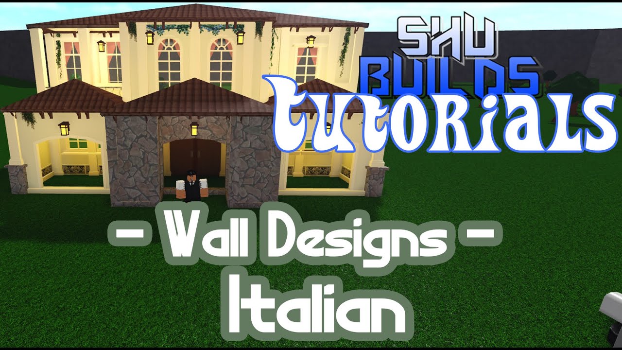 Bloxburg Tutorials: Wall Designs #5 "Italian" - YouTube